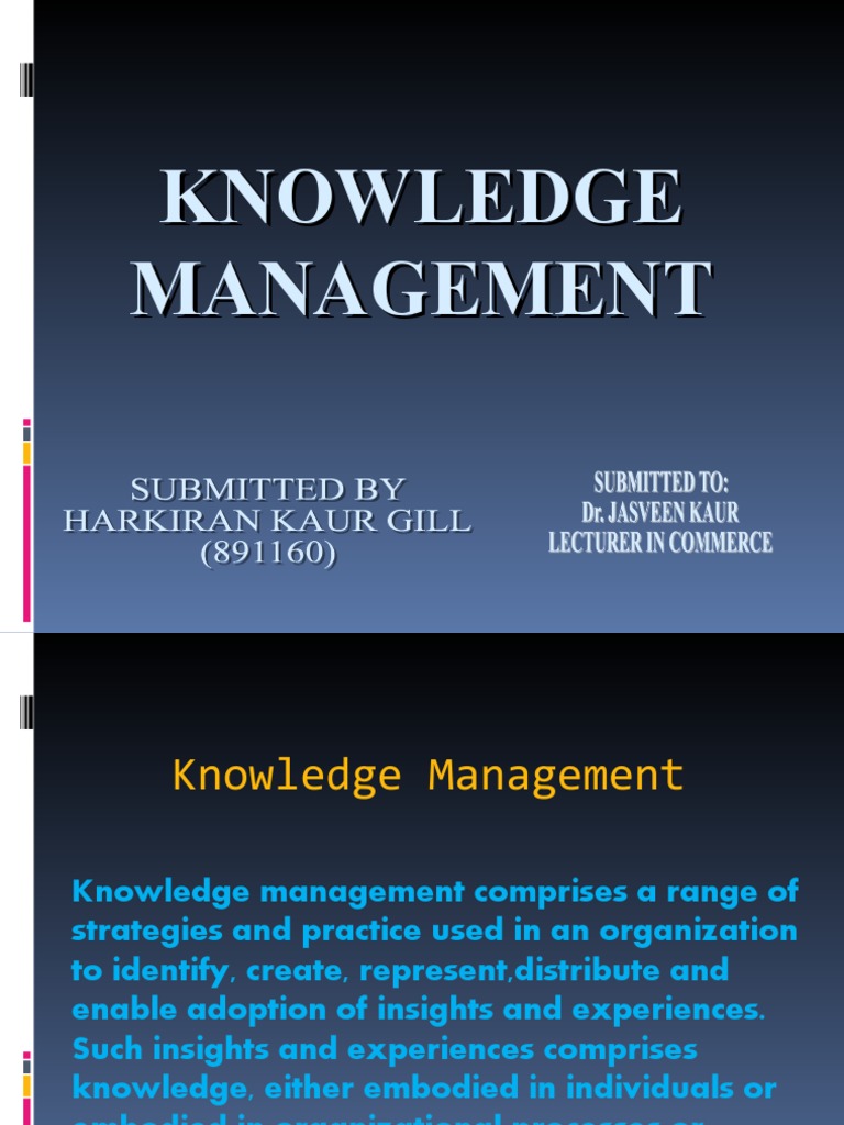 Knowledge Management | PDF | Knowledge Management | Cognition
