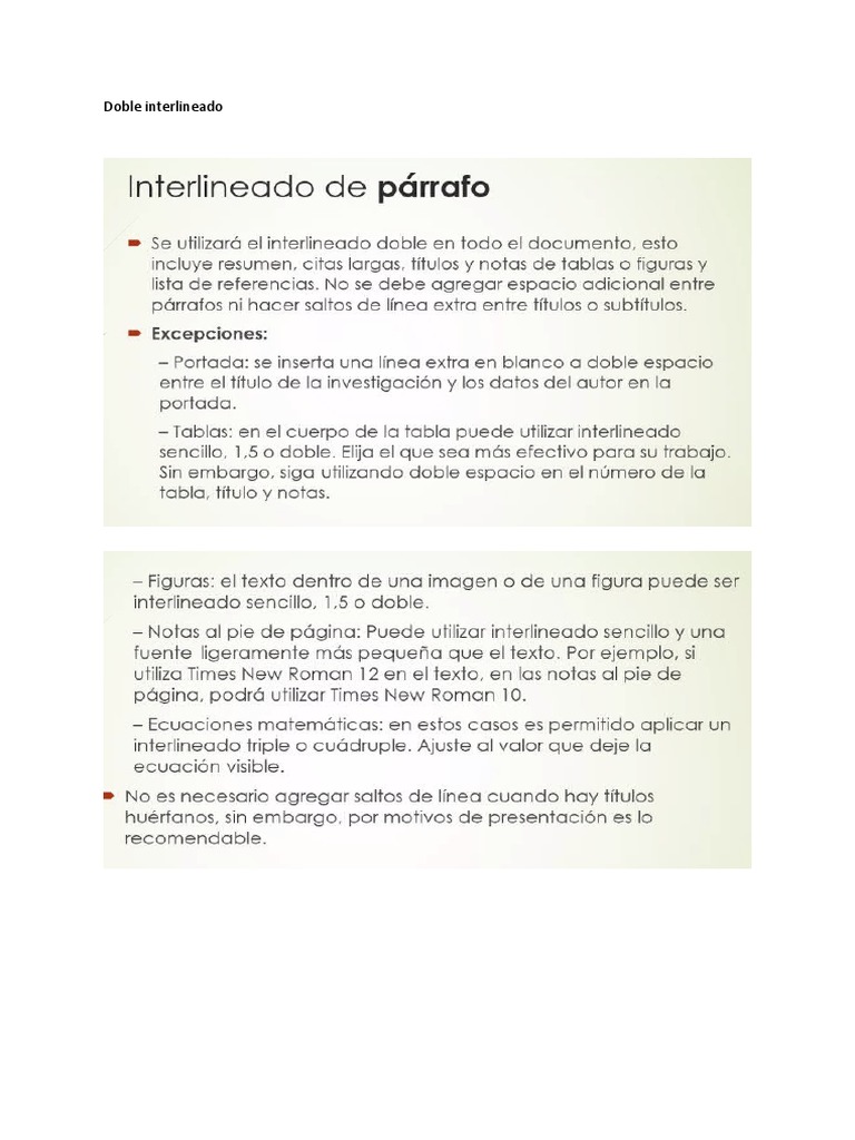 Doble Interlineado | PDF