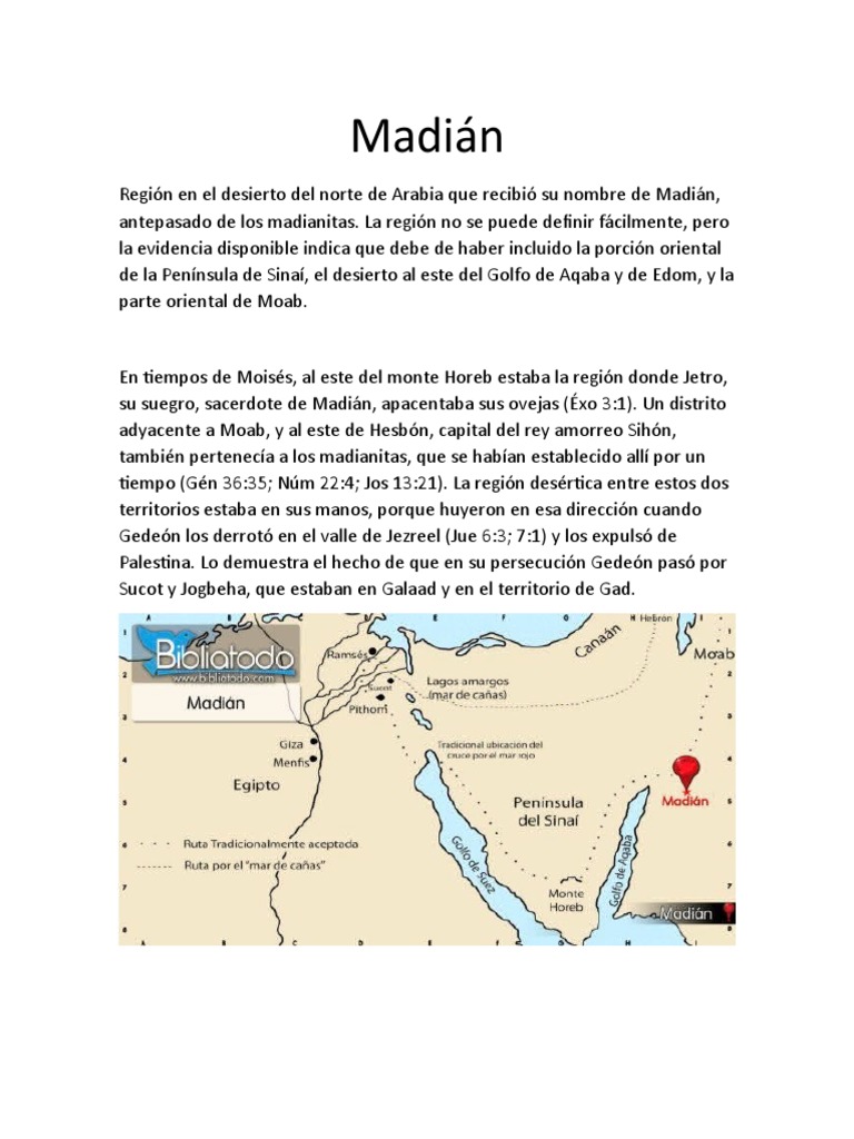 Madián: Ubicación y Significado Bíblico | PDF