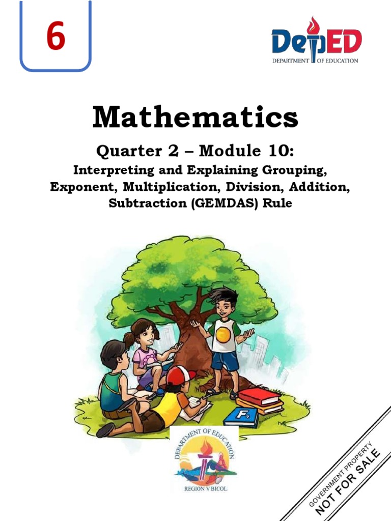 Quarter-2-Module-10 (MATH 6) Revised | PDF | Multiplication | Numbers