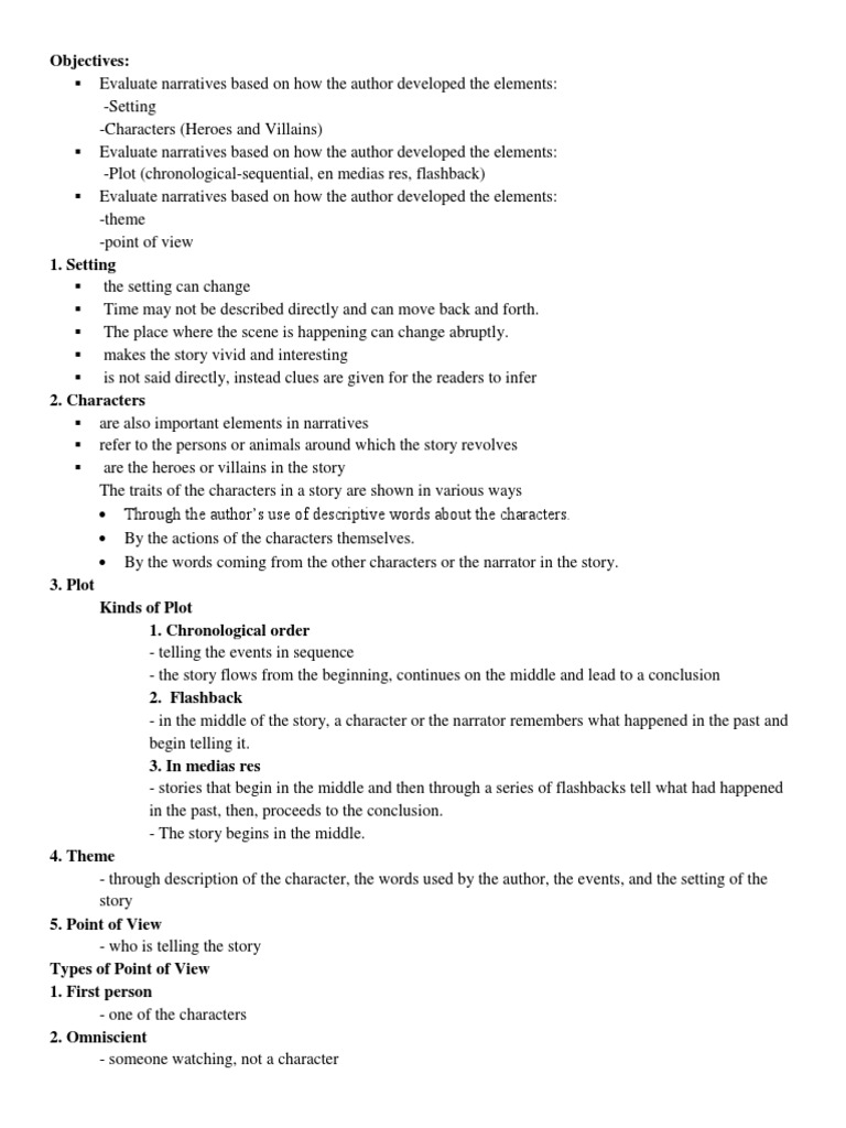 Evaluating Narratives | PDF