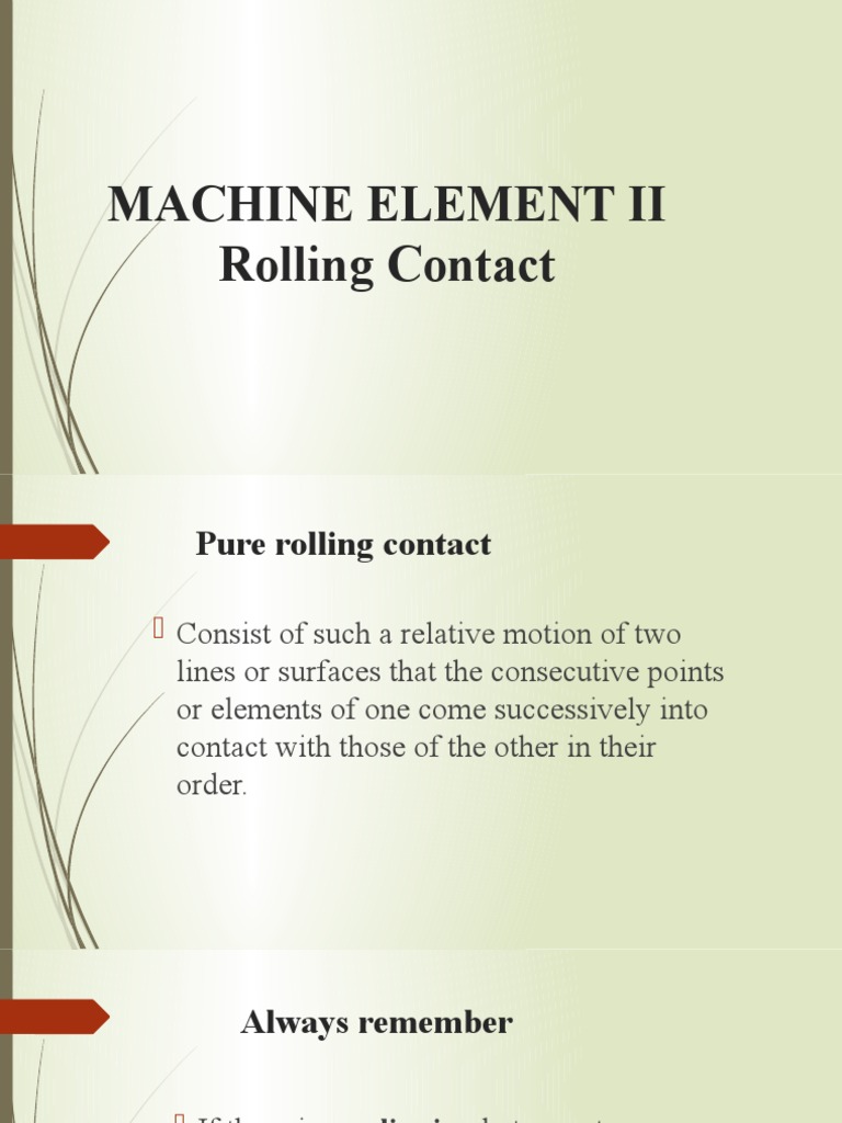 Rolling Contact Mechanics | PDF | Angle | Speed
