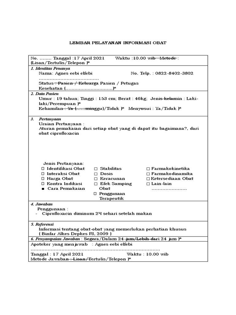 Formulir Pio - Agnes Eebi Elfebi & Putri Ramas Pannida | PDF