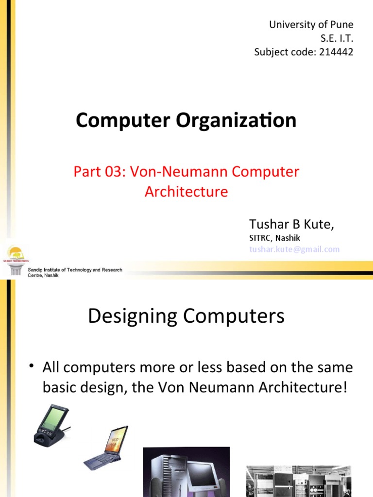 Part 03 - Von-Neumann Computer Architecture | PDF | Computer ...