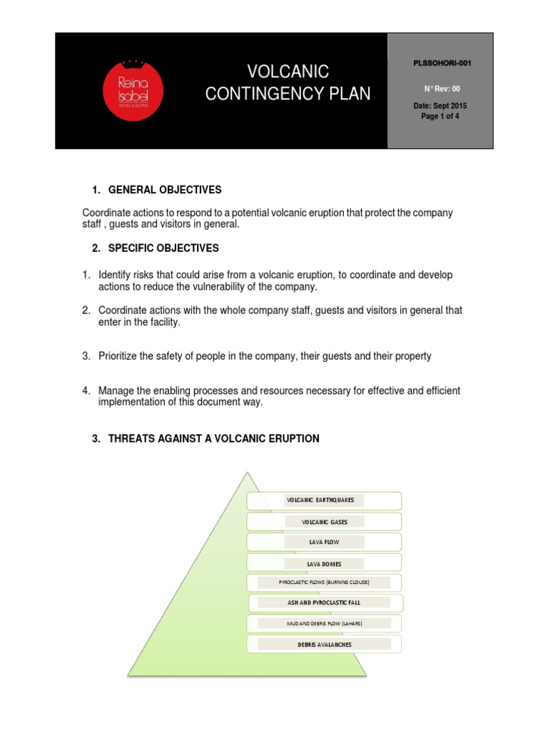 Volcanic Eruption Contingency Plan | PDF | Volcanic Ash | Volcano