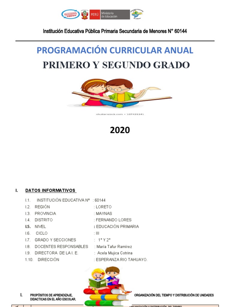 Programacion Curricular Anual 2021 | PDF | Información | Aprendizaje