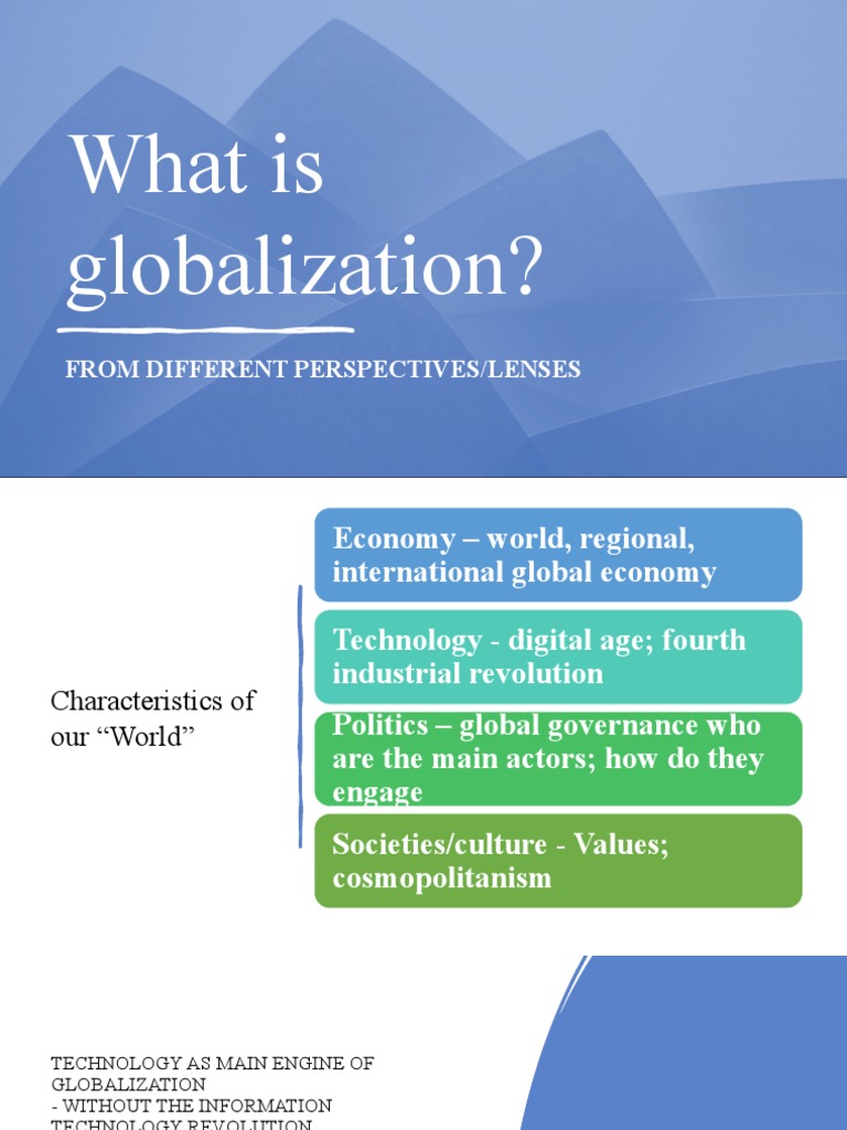 What Is Globalization?: From Different Perspectives/Lenses | PDF ...