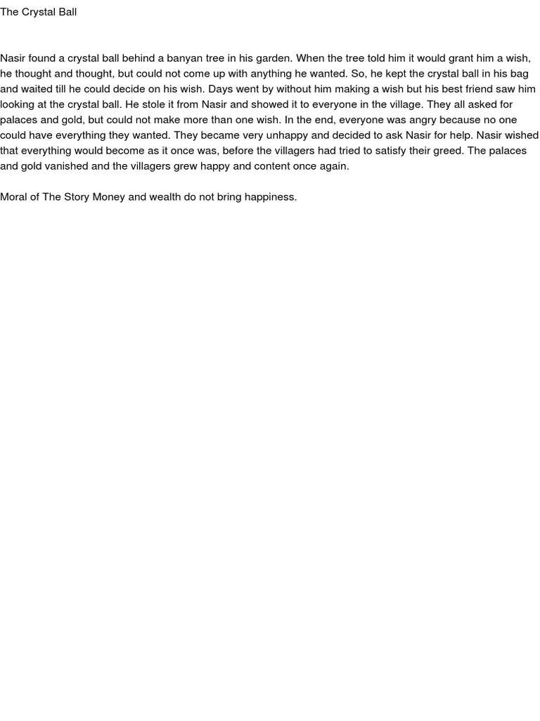 Cerita The Crystal Ball | PDF