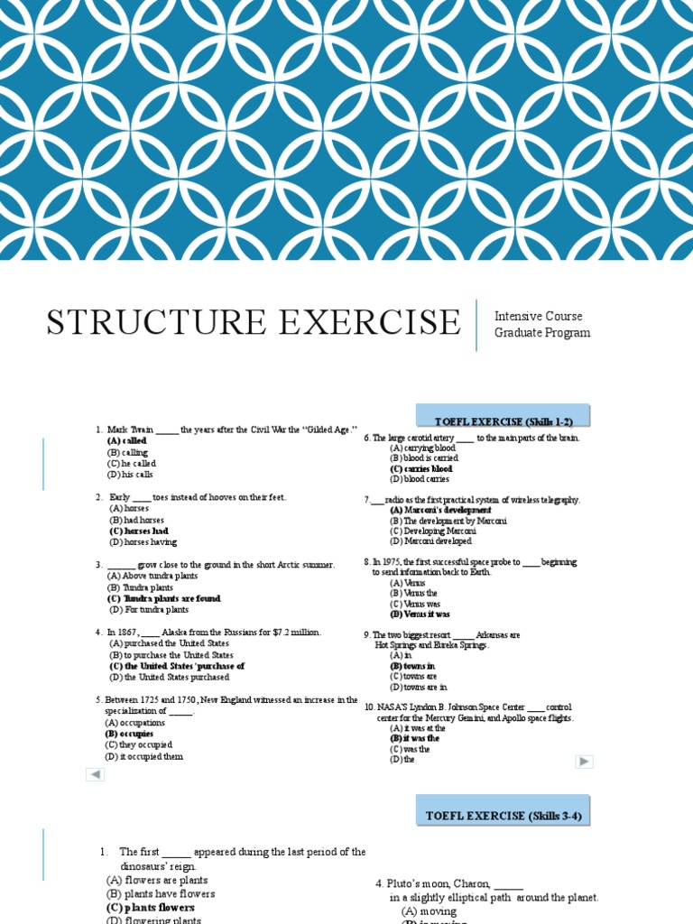 Structure Exercise: Intensive Course Graduate Program | PDF | Pluto | Human