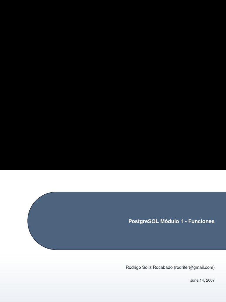 Funciones en PostgreSQL | PDF | Postgre Sql | Flujo de control
