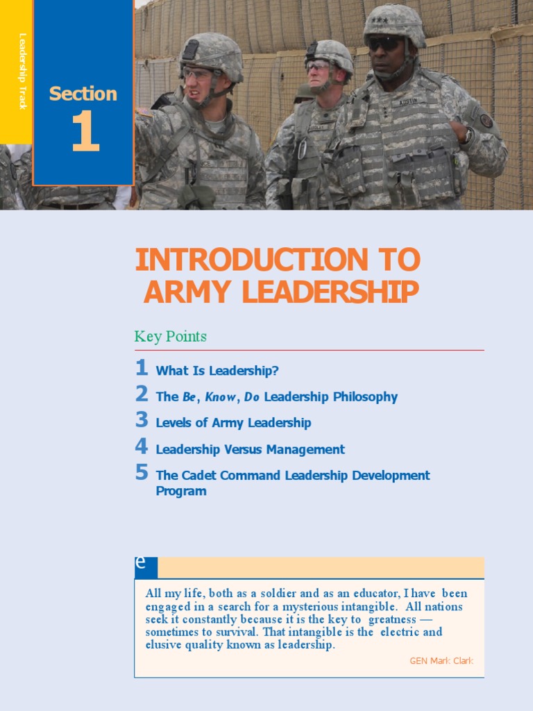 Introduction To Army Leadership: Section | Download Free PDF | Non ...