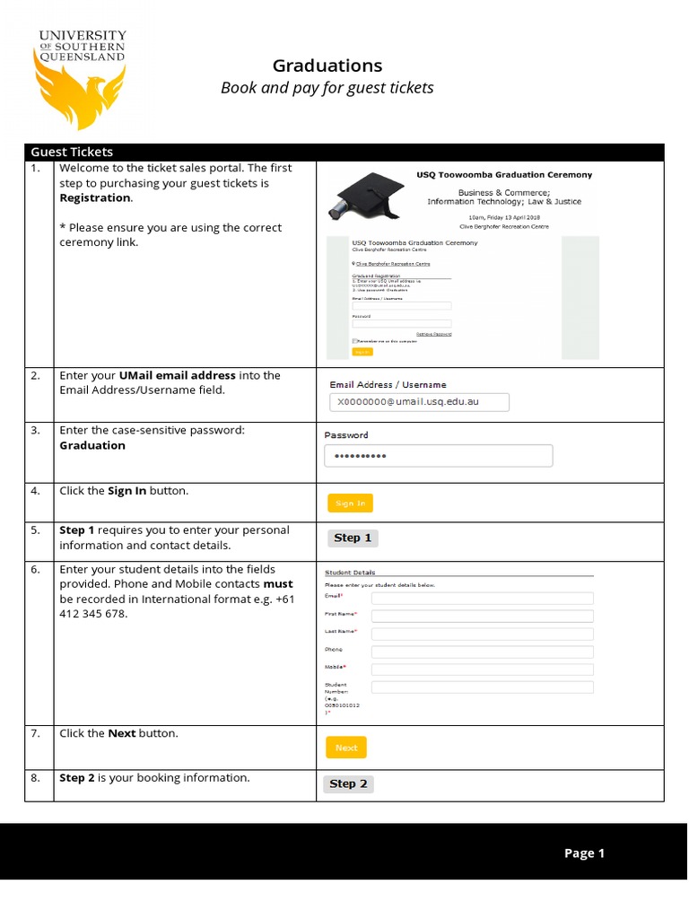 Purchase Guest Tickets for Graduation | PDF | Qr Code | Information ...