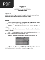 MATH 5 Q4 Module 2 Vizualizing Volume of Cube and Rectangular Prism | PDF | Litre | Volume