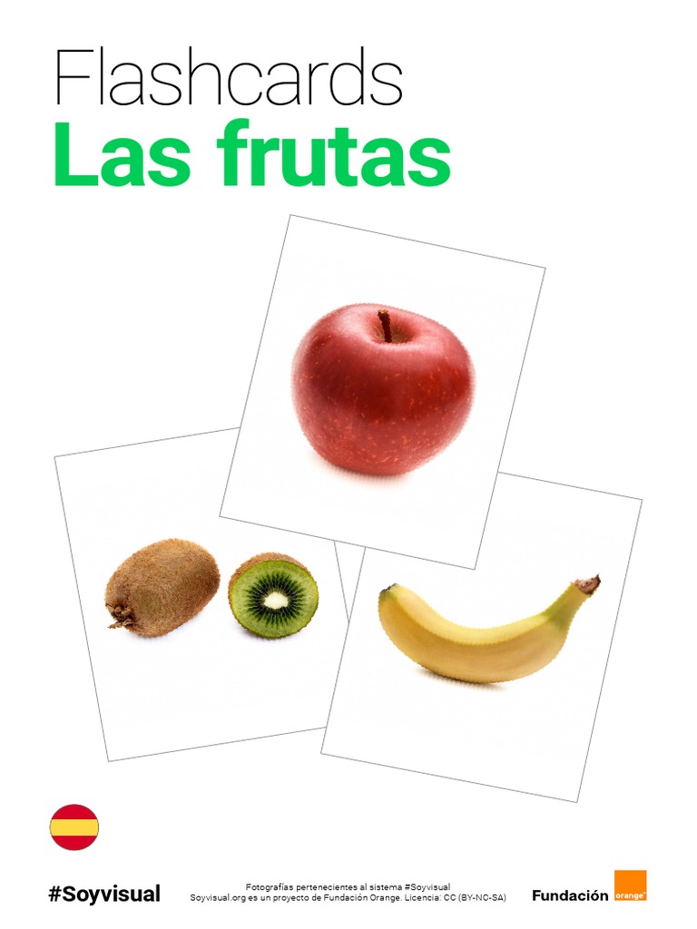 Flashcards. Las Frutas | PDF | Tarjeta de memoria flash | Science