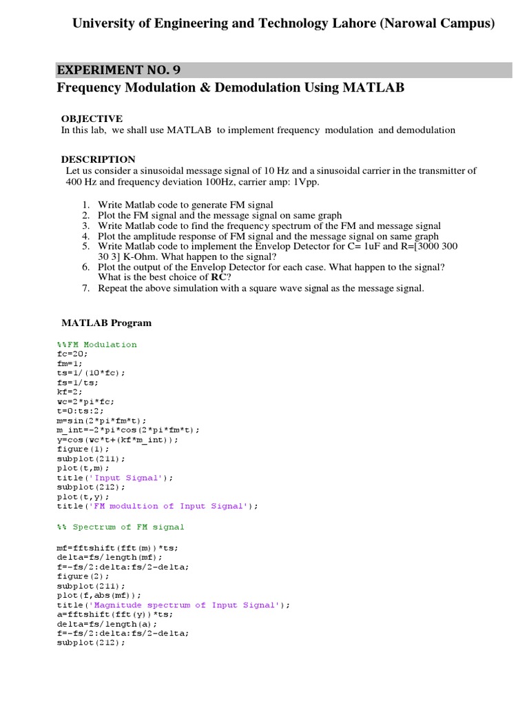 University of Engineering and Technology Lahore (Narowal Campus ...