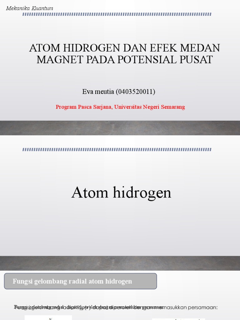Atom Hidrogen | PDF