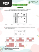 FMO 2021 Grade 1 Math Olympiad Questions | PDF