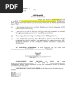 Affidavit of Income Declaration Sample | PDF