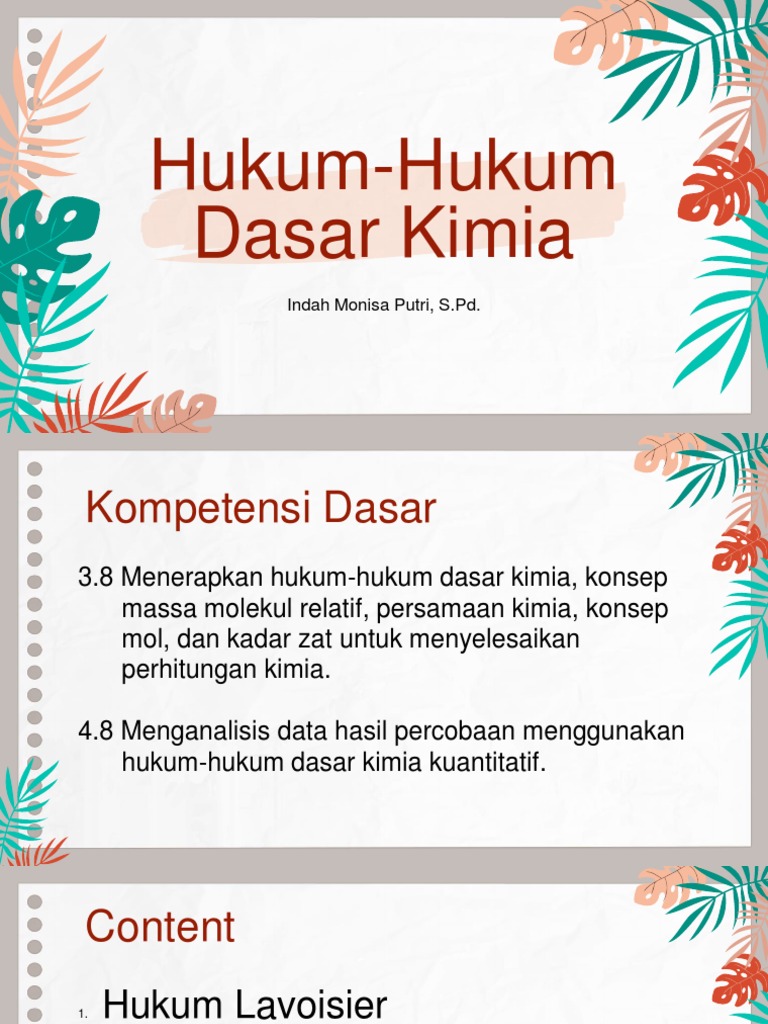 2.a. Hukum-Hukum Dasar Kimia | PDF