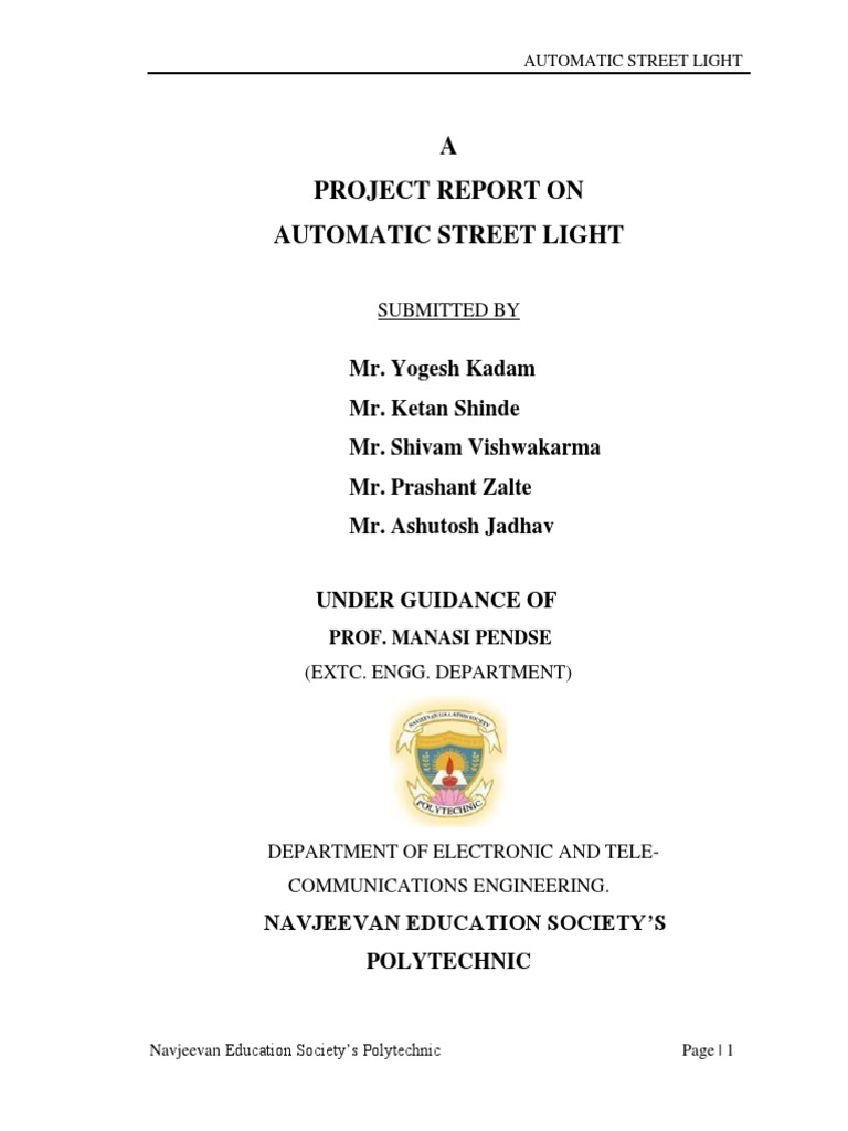 Automatic Street Light | PDF | Solder | Infrared