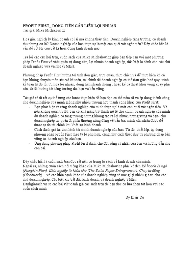 DGS - Profit First - 20210515 | PDF