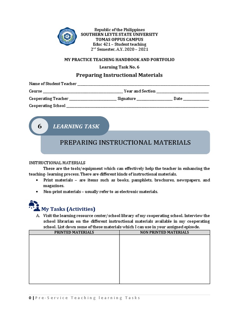 Learning Task 6 | PDF | Educational Technology | Behavior Modification