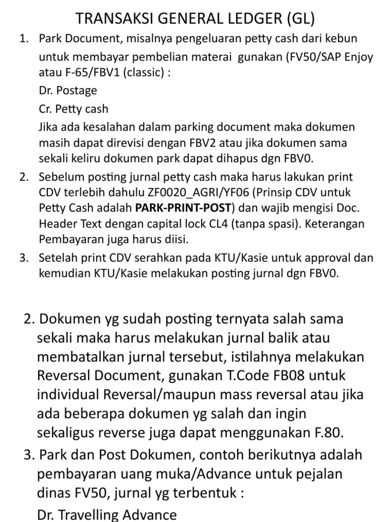 Transaksi General Ledger (GL) | PDF