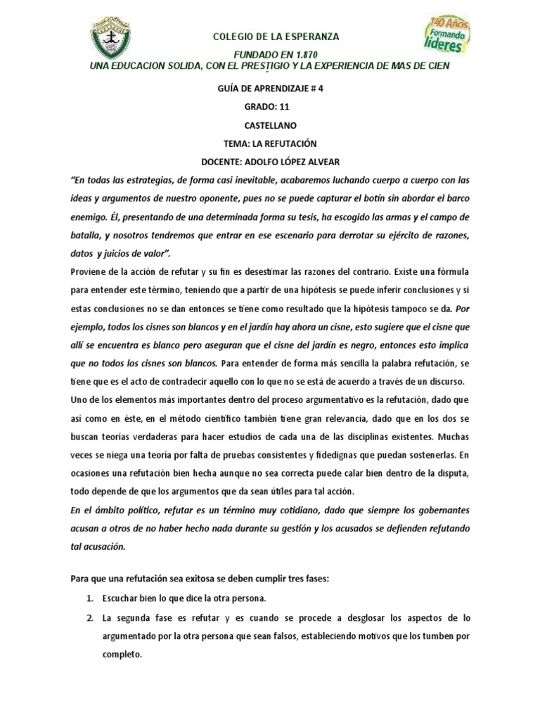 Refutacion 2 | PDF | Hipótesis | Teoría