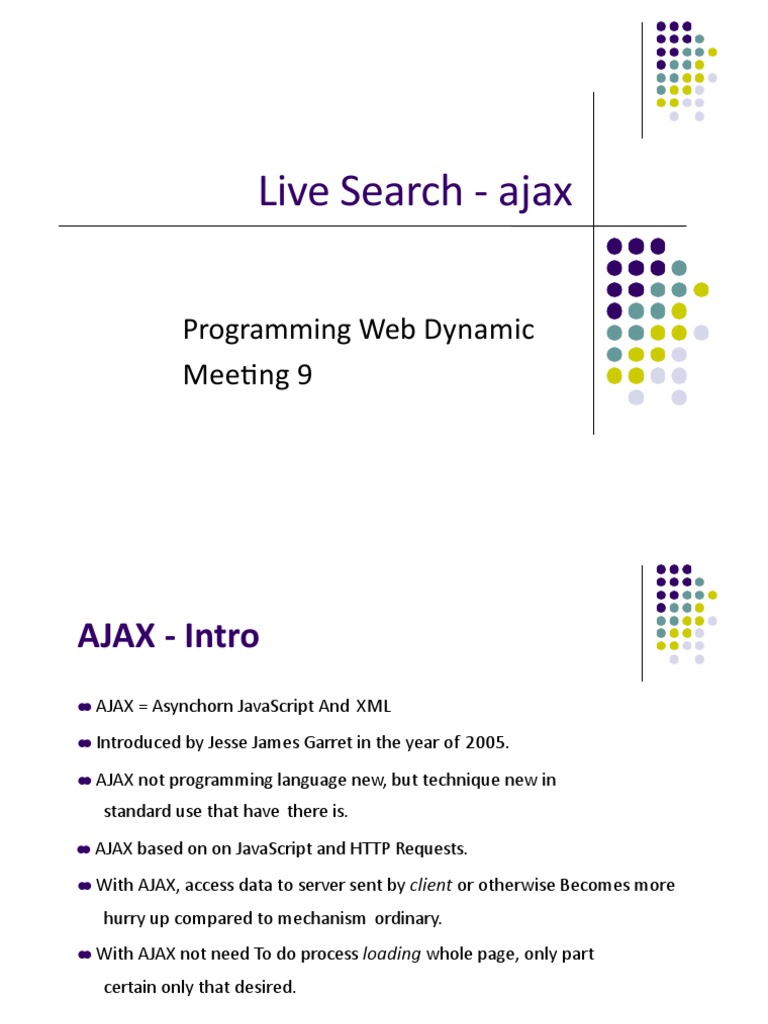 PPT AJAX - Id.en | PDF | Ajax (Programming) | World Wide Web