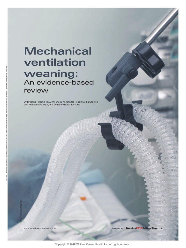 Mechanical Ventilation Weaning An Evidence Based.2 | PDF | Intensive ...