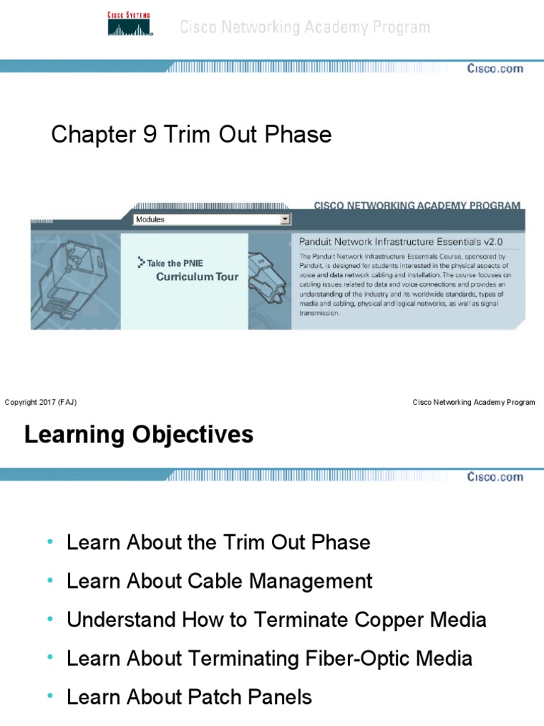 Chapter 9 Trim Out Phase: Cisco Networking Academy Program | PDF ...