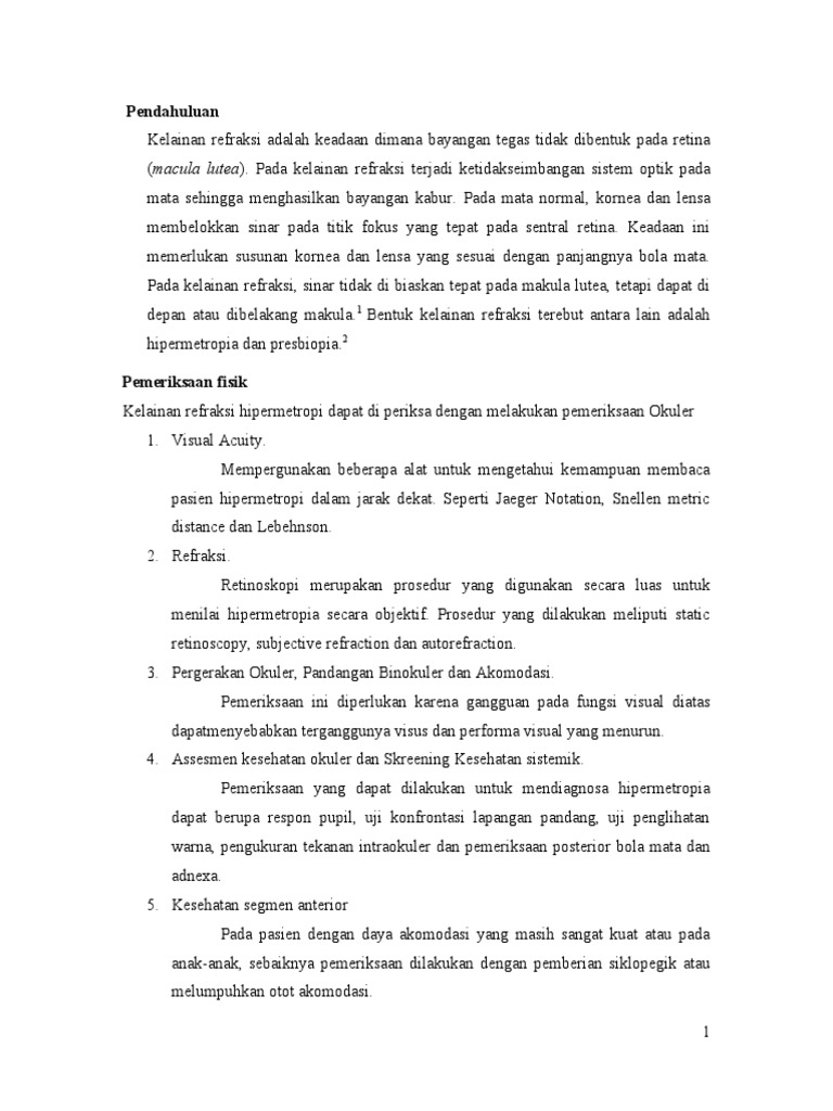 PBL Blok 23 Hipermetropi | PDF