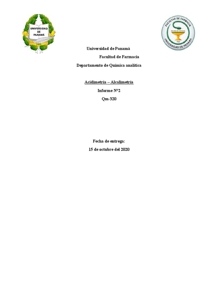 Informe de Alcalimetria y Acidimetria | PDF | Valoración | Química