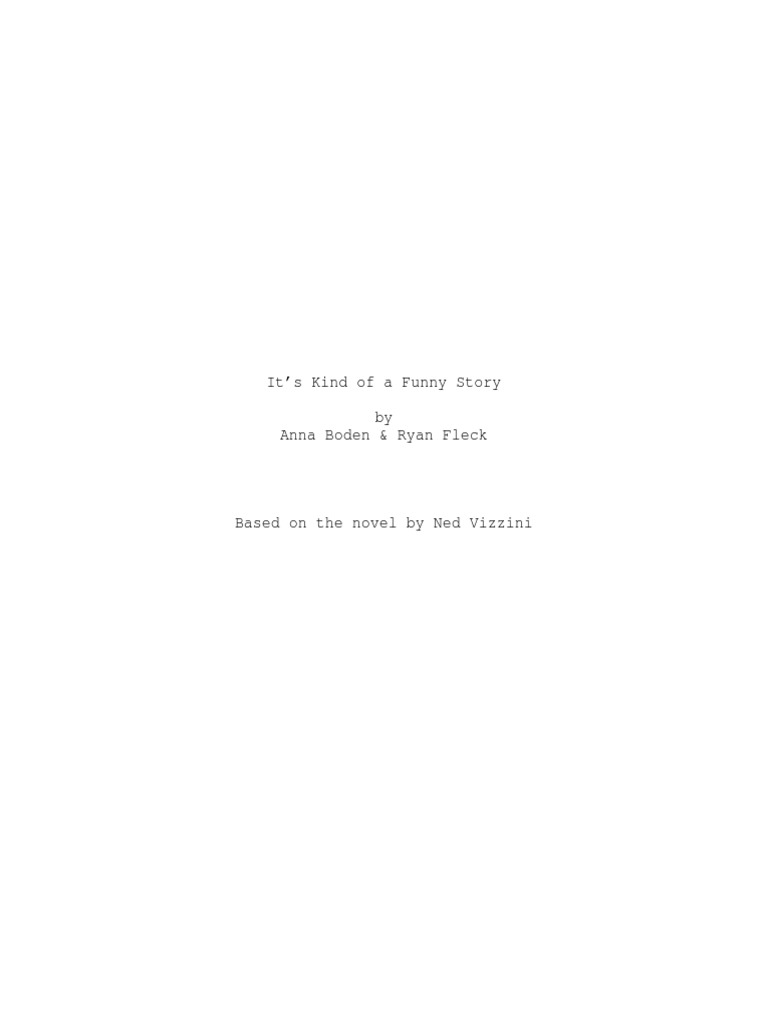 Its Kind of A Funny Story | PDF