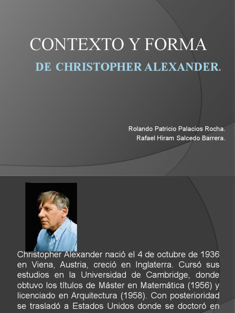 Metodología de Diseño de Christopher Alexander | PDF | Science