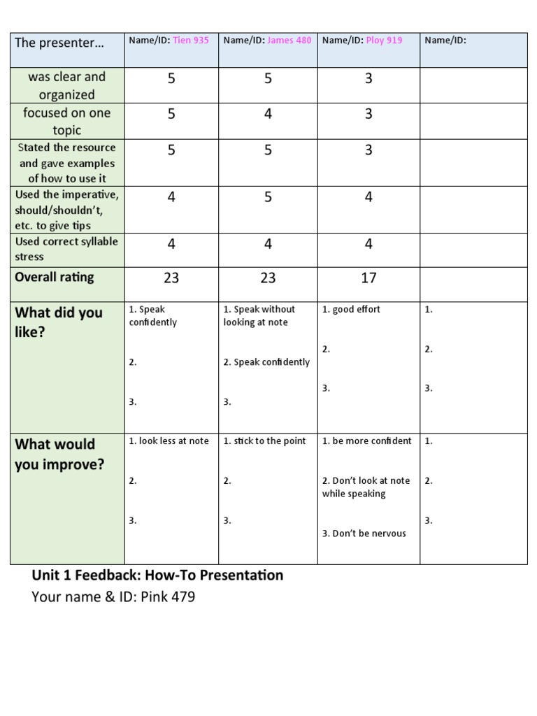 21st Century Communication Unit 1 Speech Rubric | PDF