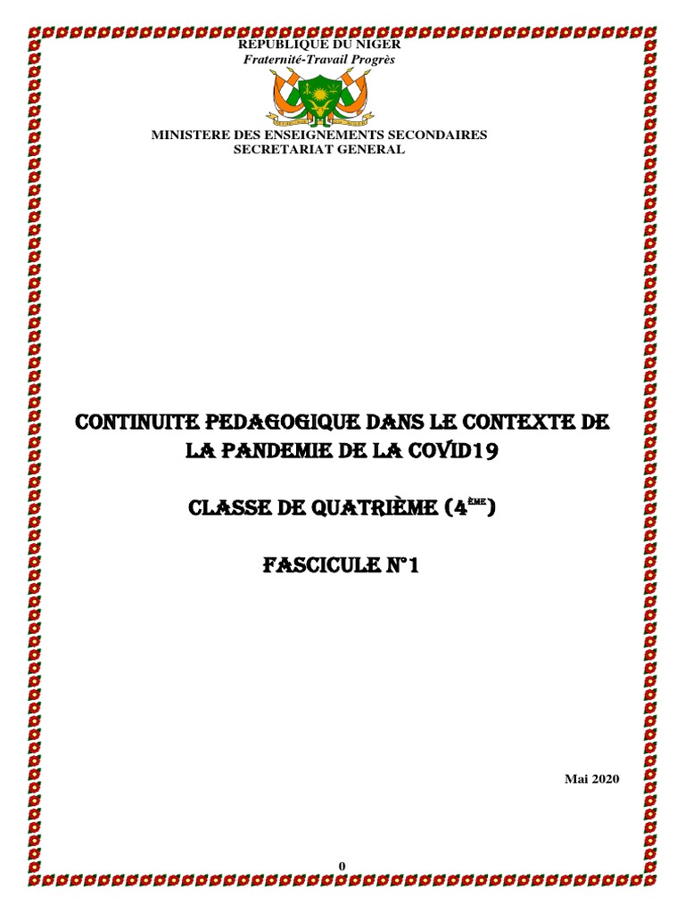 Fascicule 4ème Vol 1 | PDF | Phrase | Entier relatif