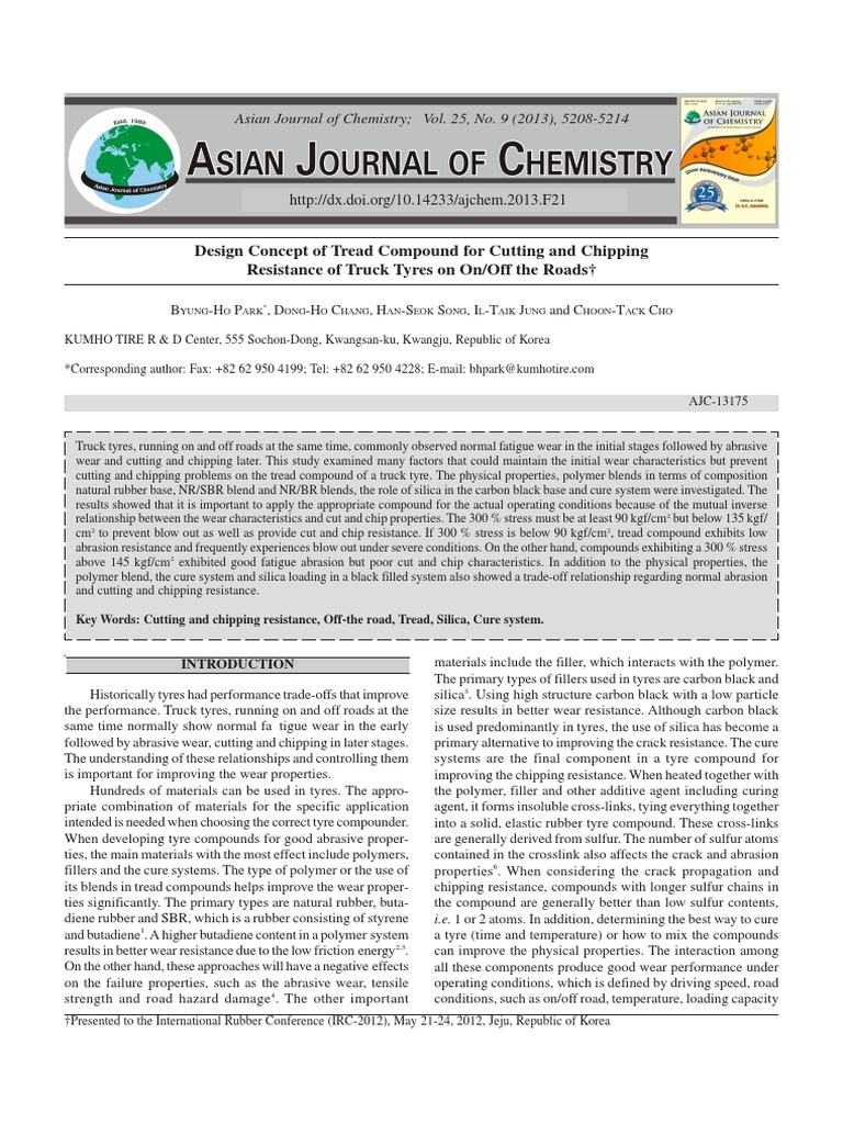 Tire Chipping & Chunking | Download Free PDF | Tire | Fracture