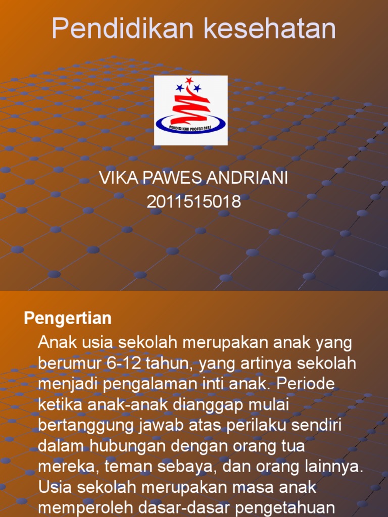 Sehat Usia Prasekolah Vika Pawes | PDF