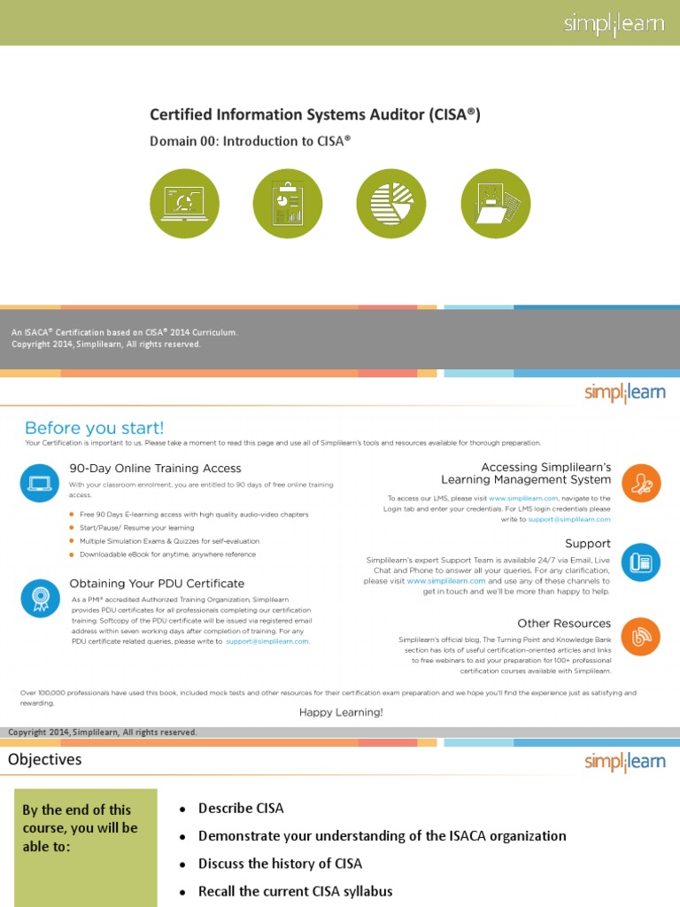 Cisa Domain 0 Introduction To Cisa Pdf Test Assessment Audit