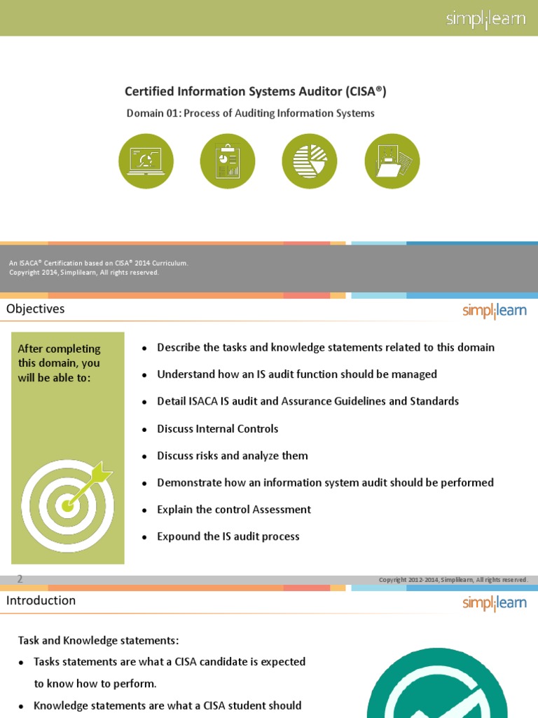 CISA - Domain 1 - Process of Auditing Information Systems | PDF | Audit | Internal Control