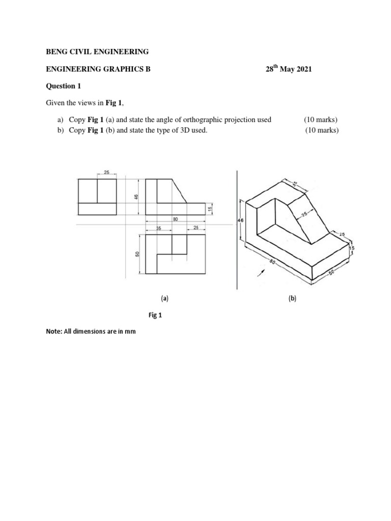 Eng Graphics B Assignment 1 28th May 2021 | PDF