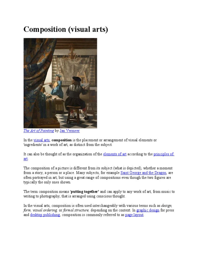 Composition (Visual Arts) : The Art of Painting | PDF | Composition ...