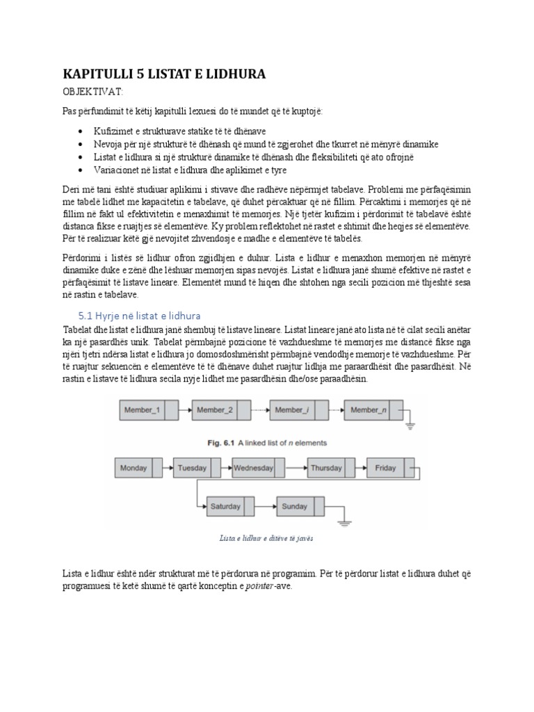 Listat Lineare Listat e Lidhura | PDF