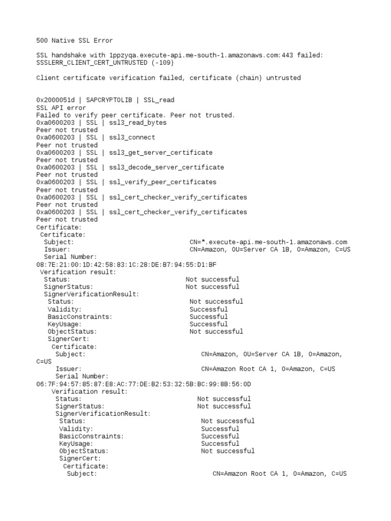 SSL Peer Certificate Verification Failed | PDF | Computers