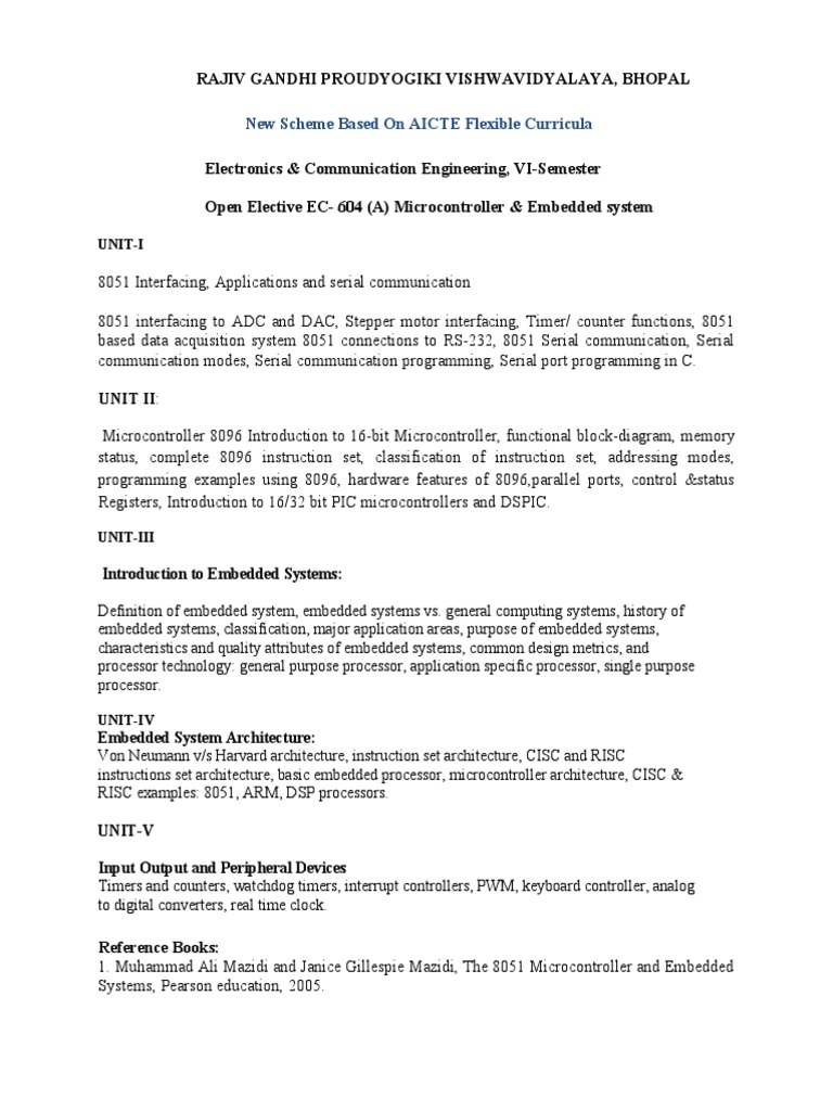 Microcontroller & Embedded Systems Lab Manual Exp.1,2,3 | PDF ...
