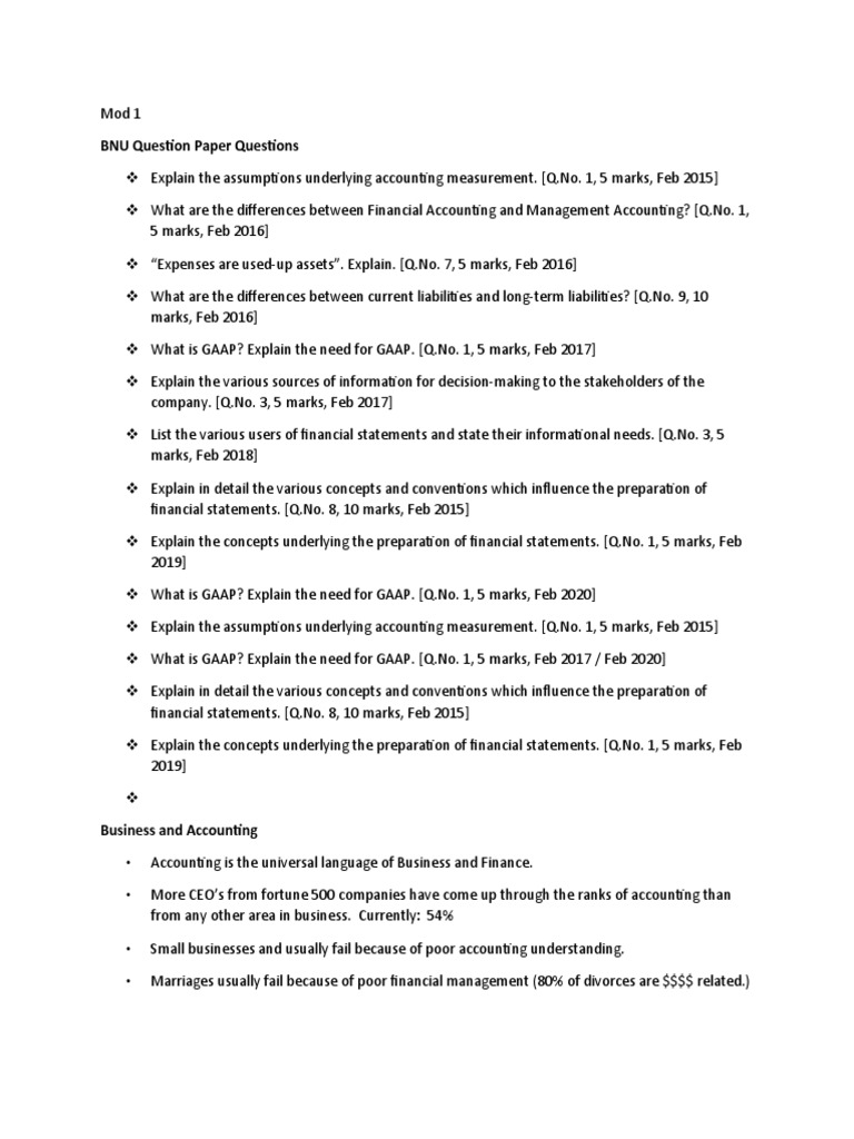 BNU Question Paper Questions | PDF | Debits And Credits | Accounting