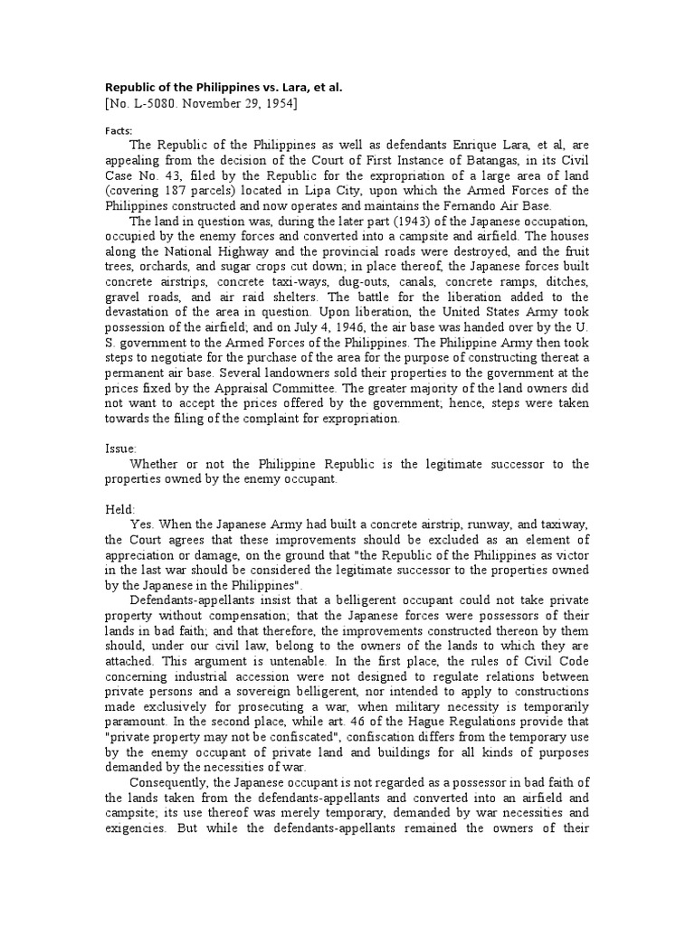 Philippine Land Expropriation Case | PDF | Property | Justice