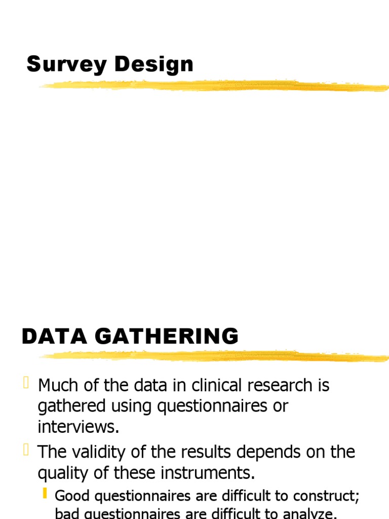 Survey Design | Download Free PDF | Survey Methodology | Questionnaire