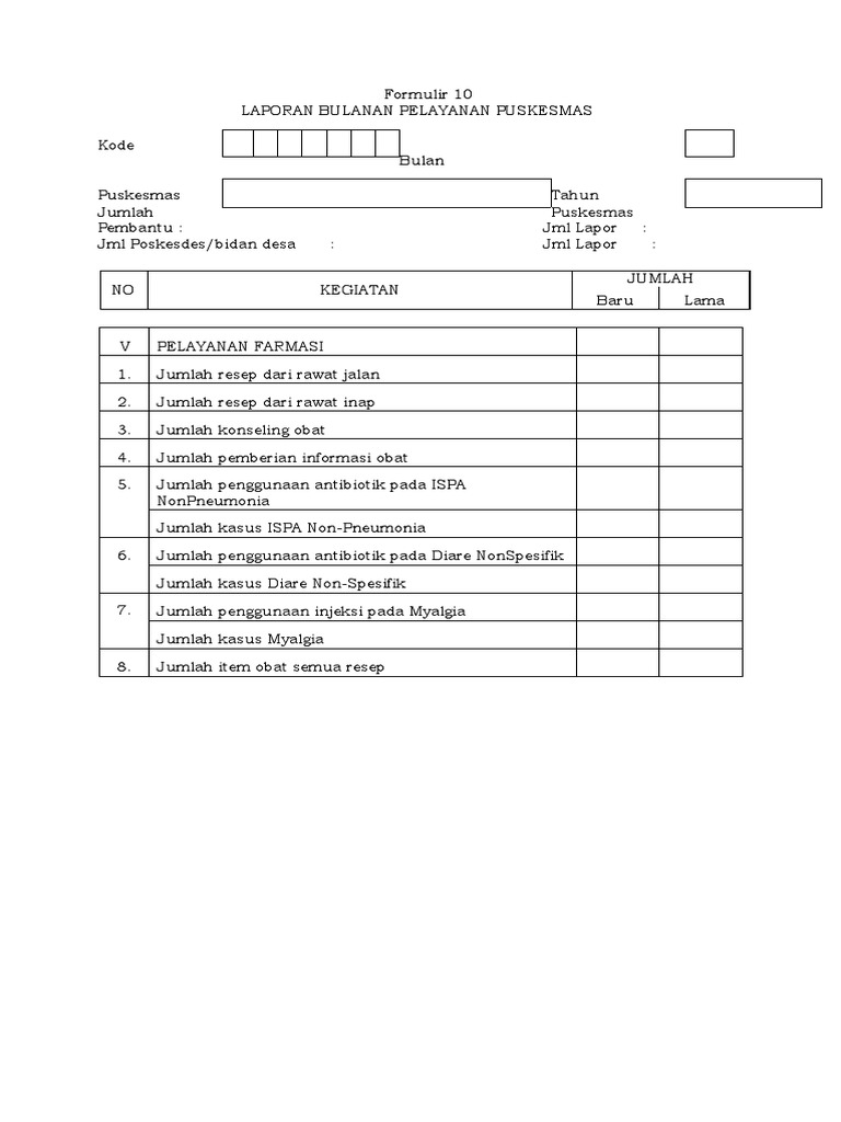 Form PELAYANAN FARMASI | PDF | Pengembangan Diri | Kesehatan Holistik